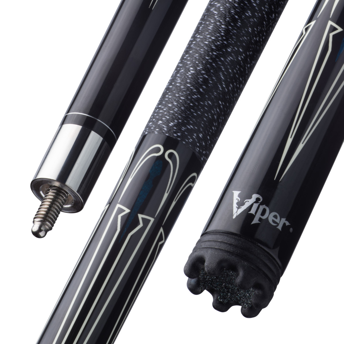 Viper Sinister Black and White Billiard/Pool Cue Stick 19 Ounce