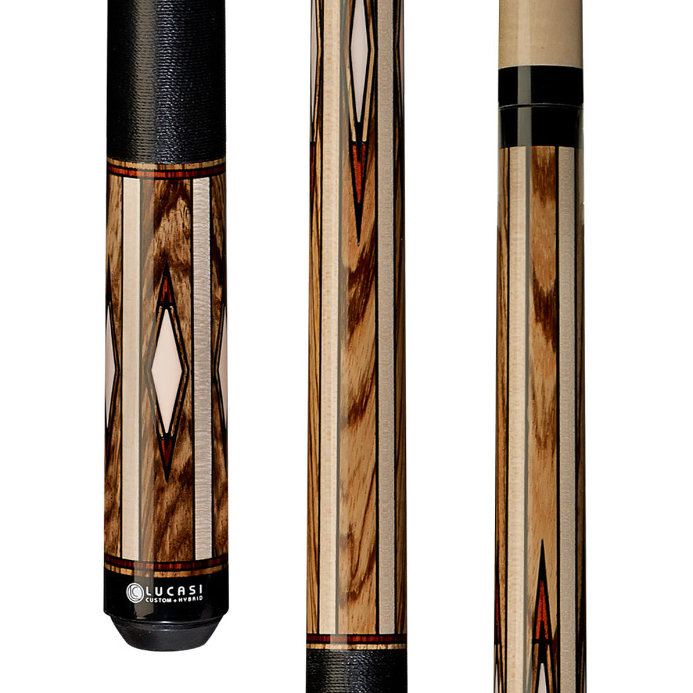 Lucasi Custom Maple/Zebrawood & Imitation Bone/Cocobolo Cue with ...