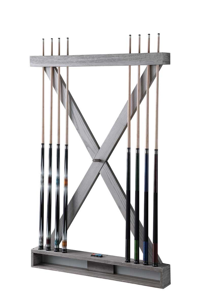 X Style Hardwood 8 Cue Wall Rack